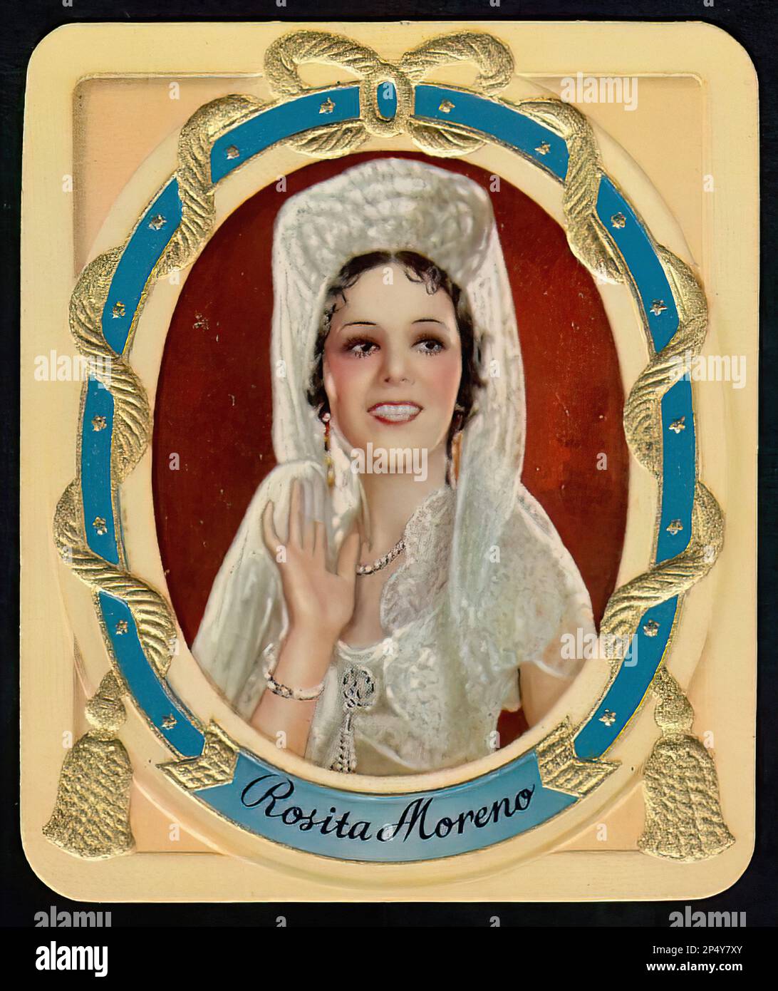 Portrait of Rosita Moreno - Vintage German Cigarette Card 01 Stock Photo - Alamy