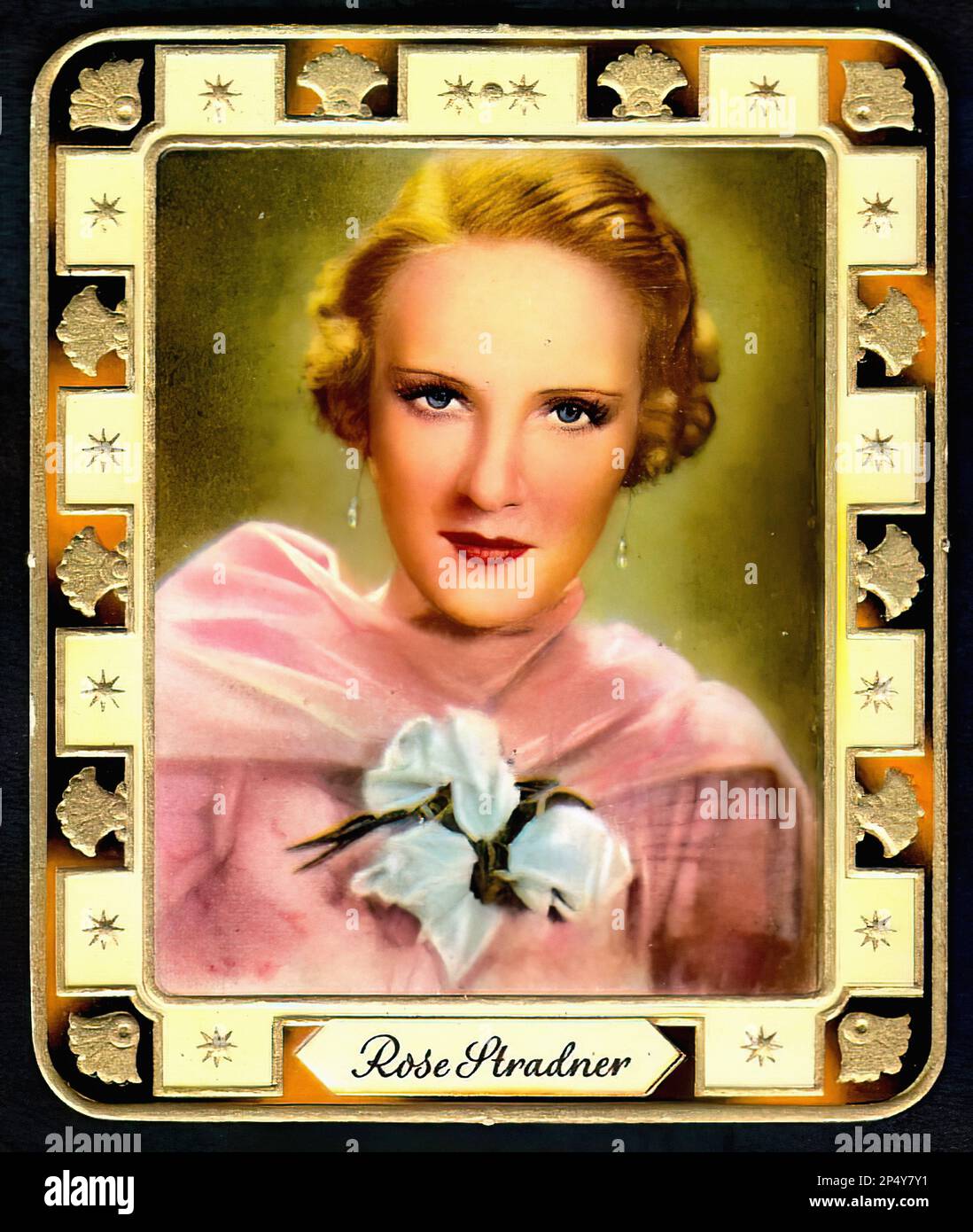 Portrait of Rose Stradner - Vintage German Cigarette Card Stock Photo ...