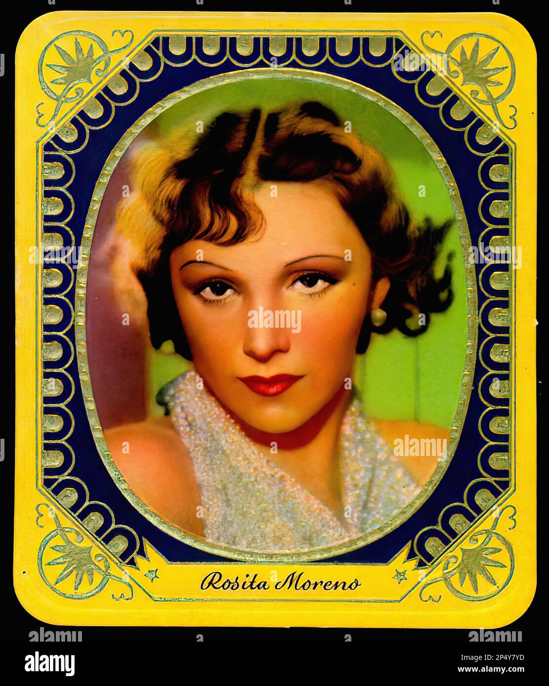 Portrait of Rosita Moreno - Vintage German Cigarette Card 02 Stock Photo - Alamy