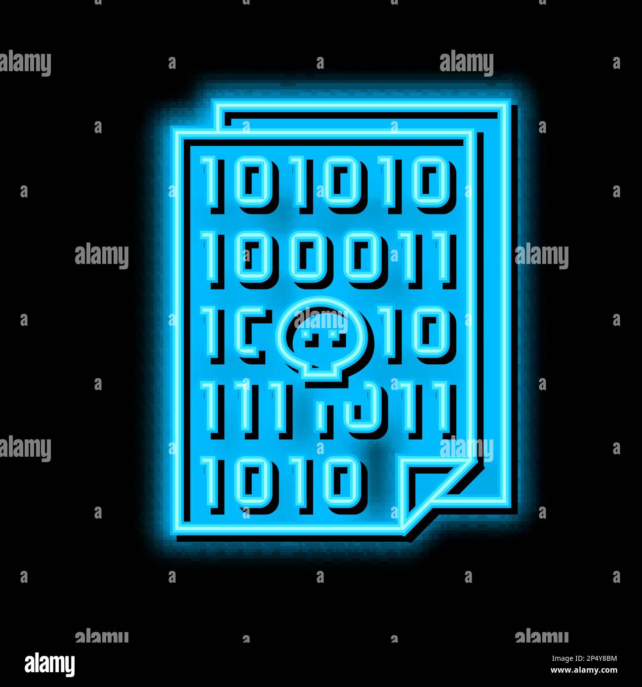 code of security software system neon glow icon illustration Stock ...