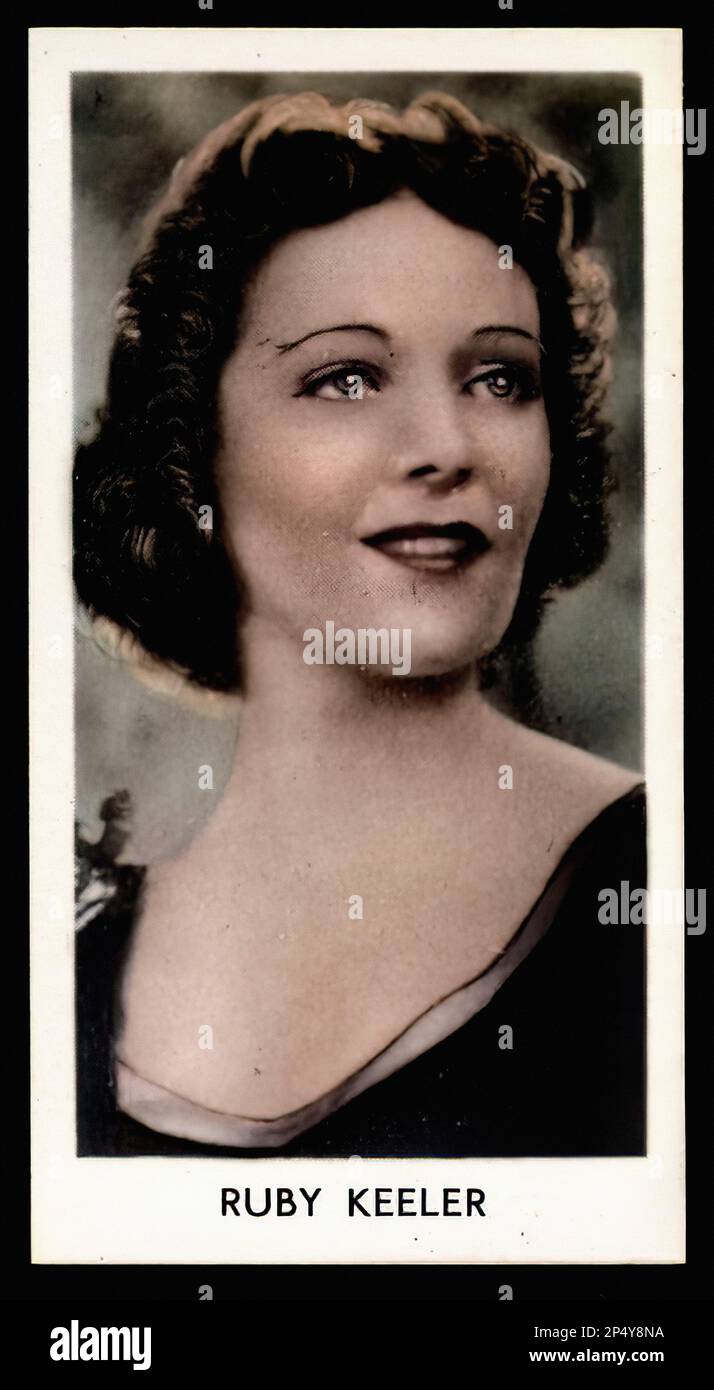 Portrait of Ruby Keeler - Vintage Cigarette Card Stock Photo - Alamy