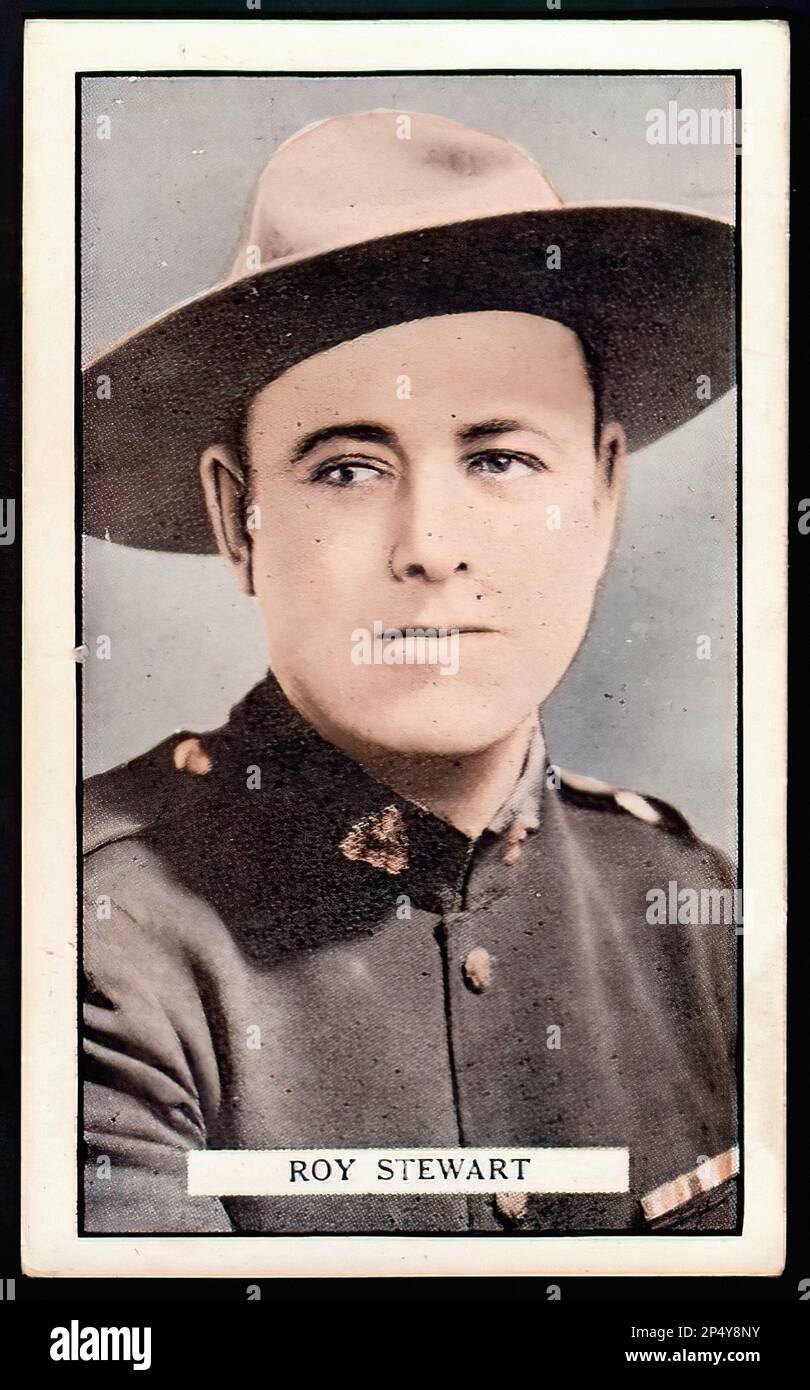 Portrait of Roy Stewart - Vintage Cigarette Card Stock Photo - Alamy