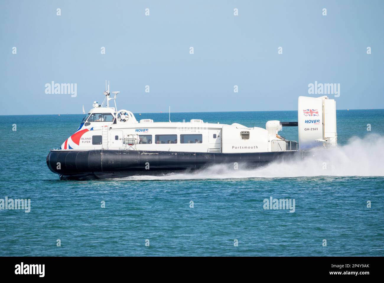 Hovercraft crossing the Solent, Hampshire, UK Stock Photo - Alamy