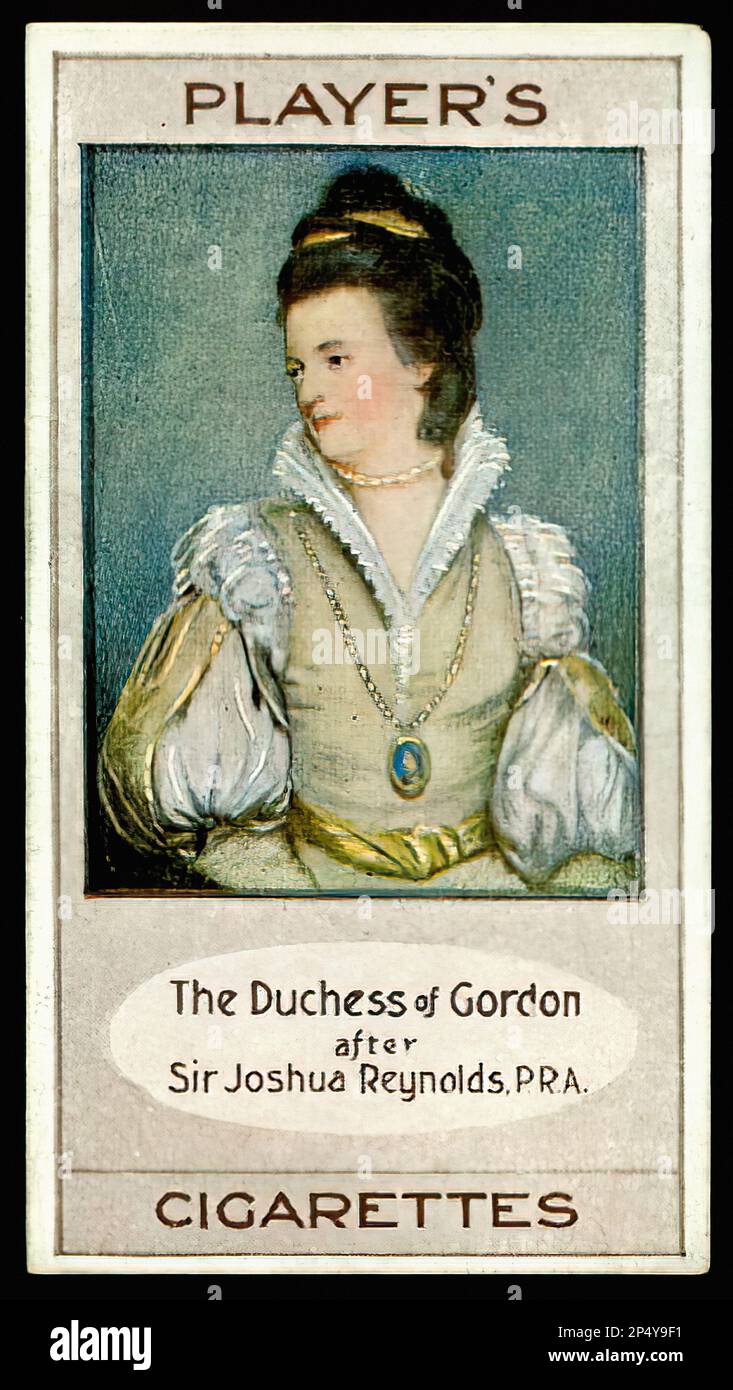 Portrait of The Duchess of Gordon - Vintage Cigarette Card Stock Photo - Alamy