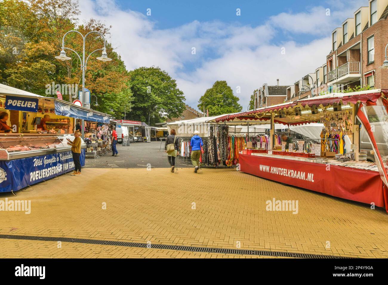 Amsterdam, Netherlands - 10 April, 2021: an outdoor market with people ...