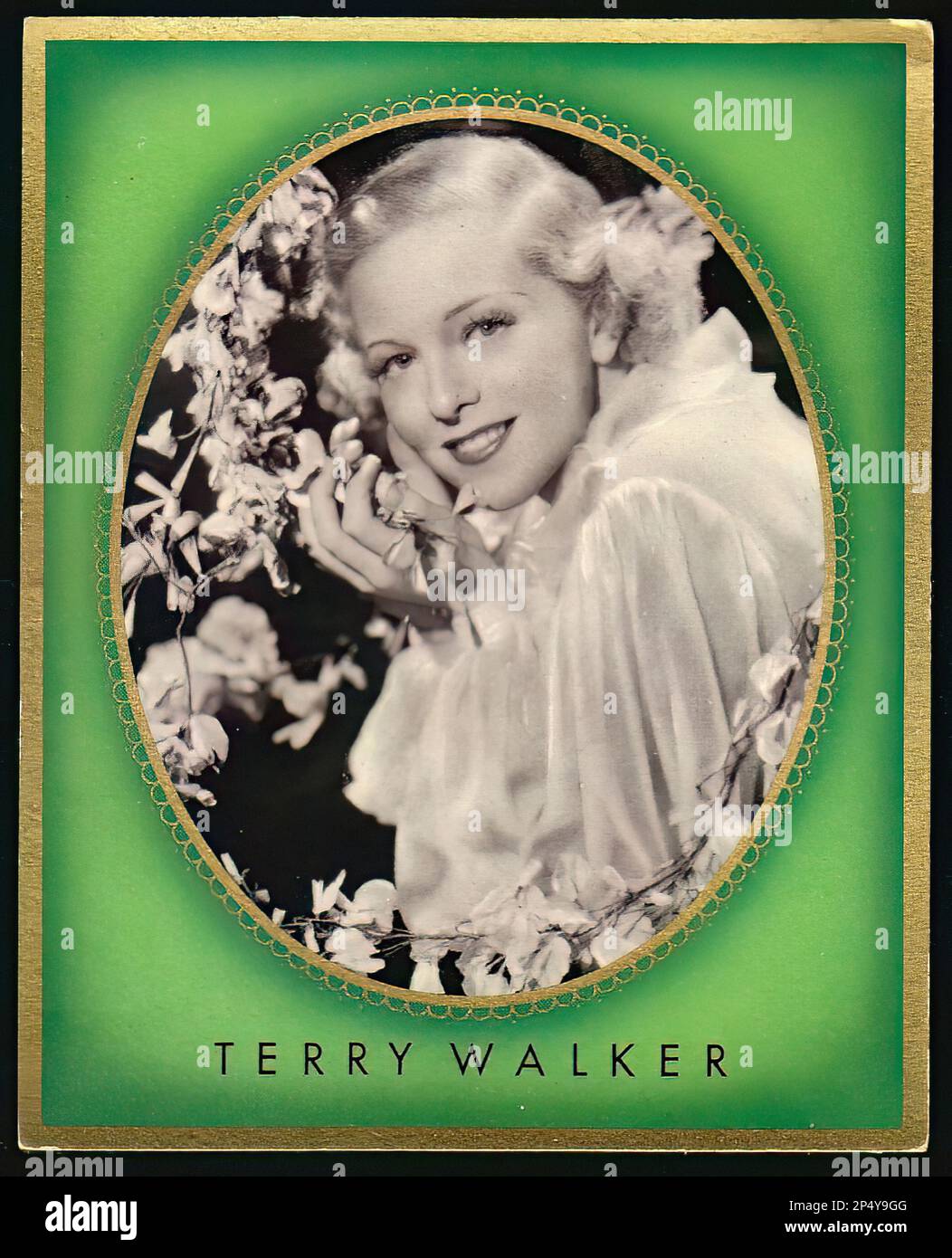 Portrait of Terry Walker - Vintage German Cigarette Card Stock Photo - Alamy