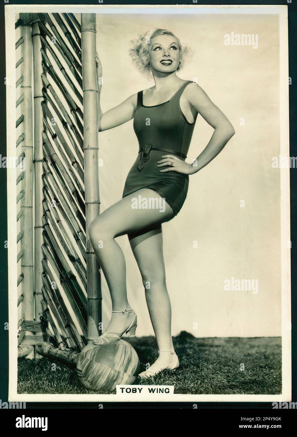 Portrait of Toby Wing - Vintage Cigarette Card Stock Photo - Alamy