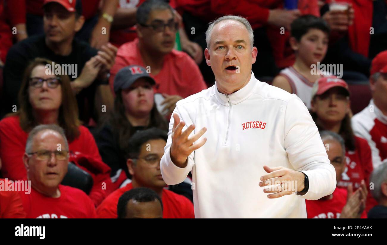 Rutgers head coach Steve Pikiell coaches against Northwestern during ...