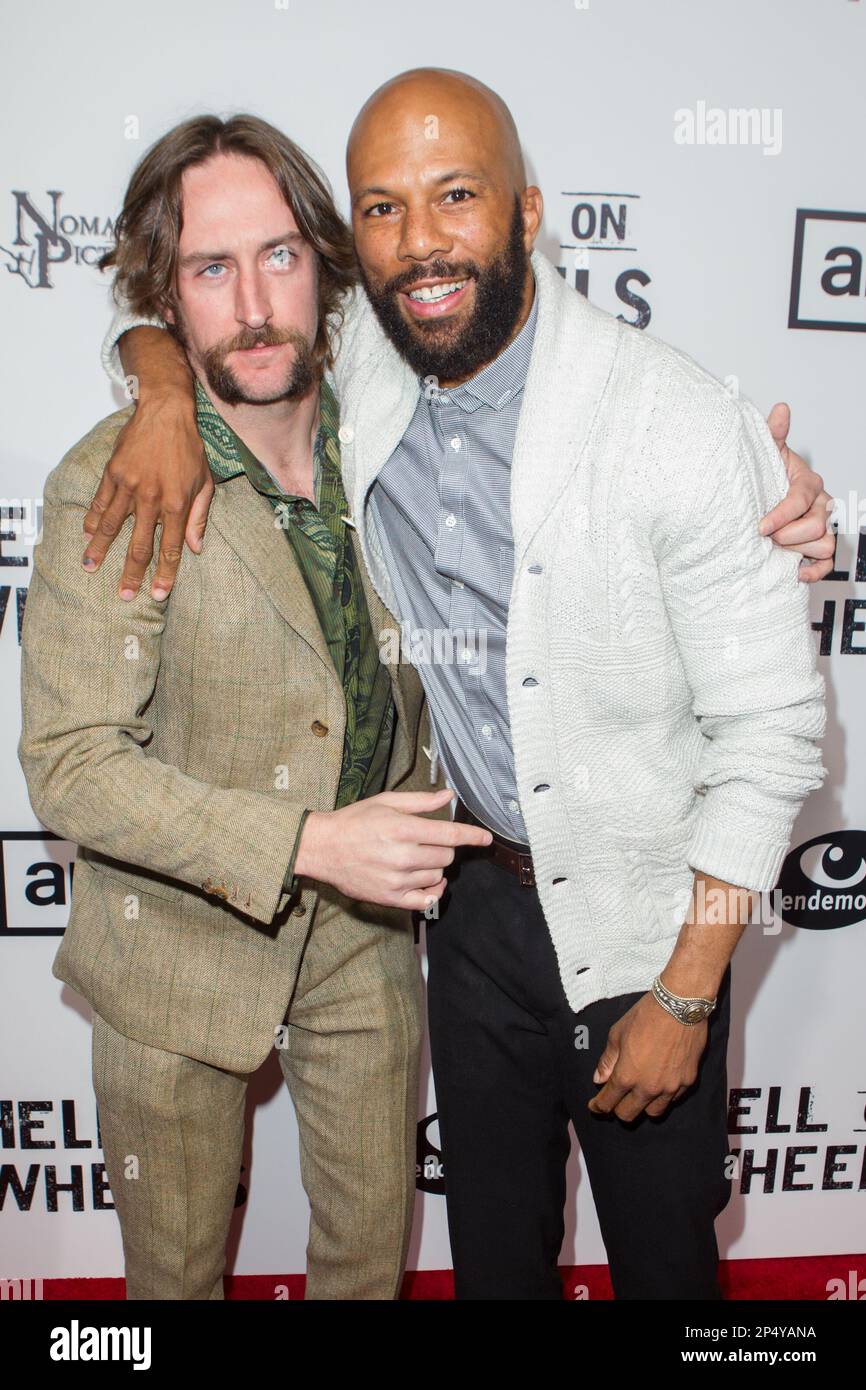 Philip Burke (L) and Common attend the AMC's 'Hell On Wheels' Season 2 ...