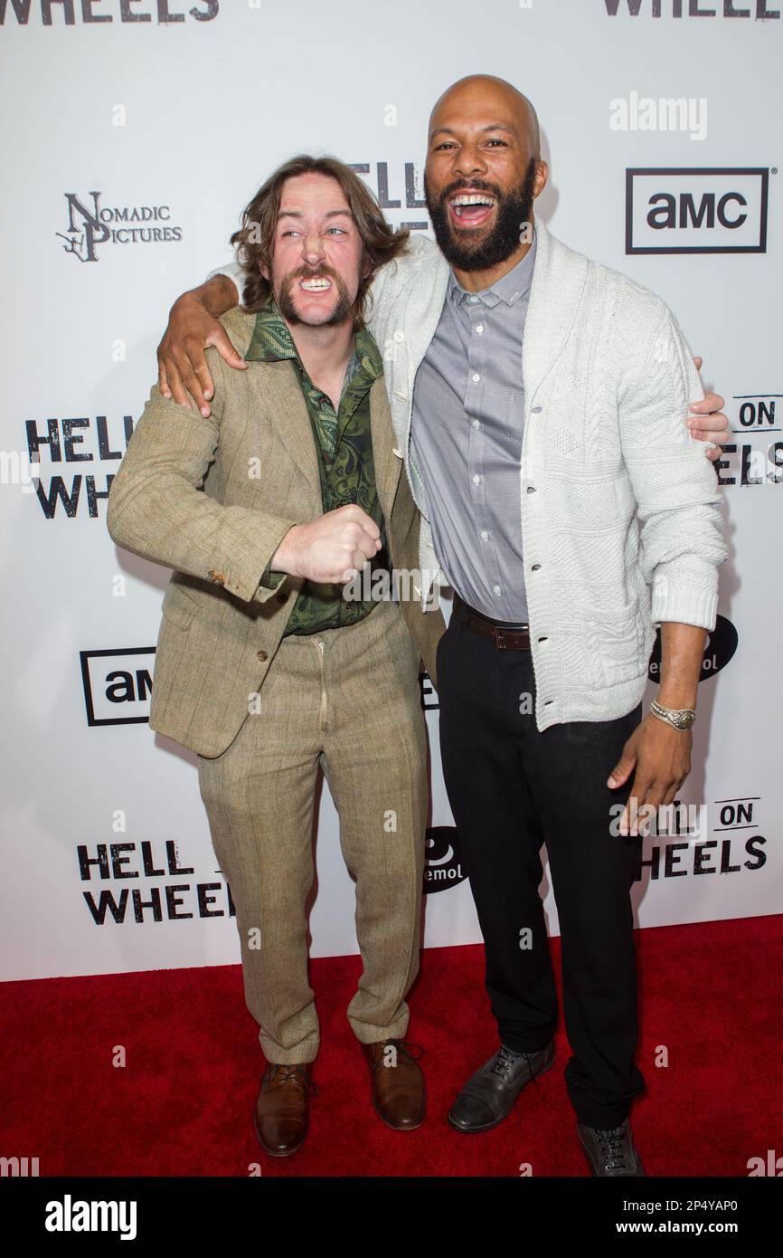 Philip Burke (L) and Common attend the AMC's 'Hell On Wheels' Season 2 ...