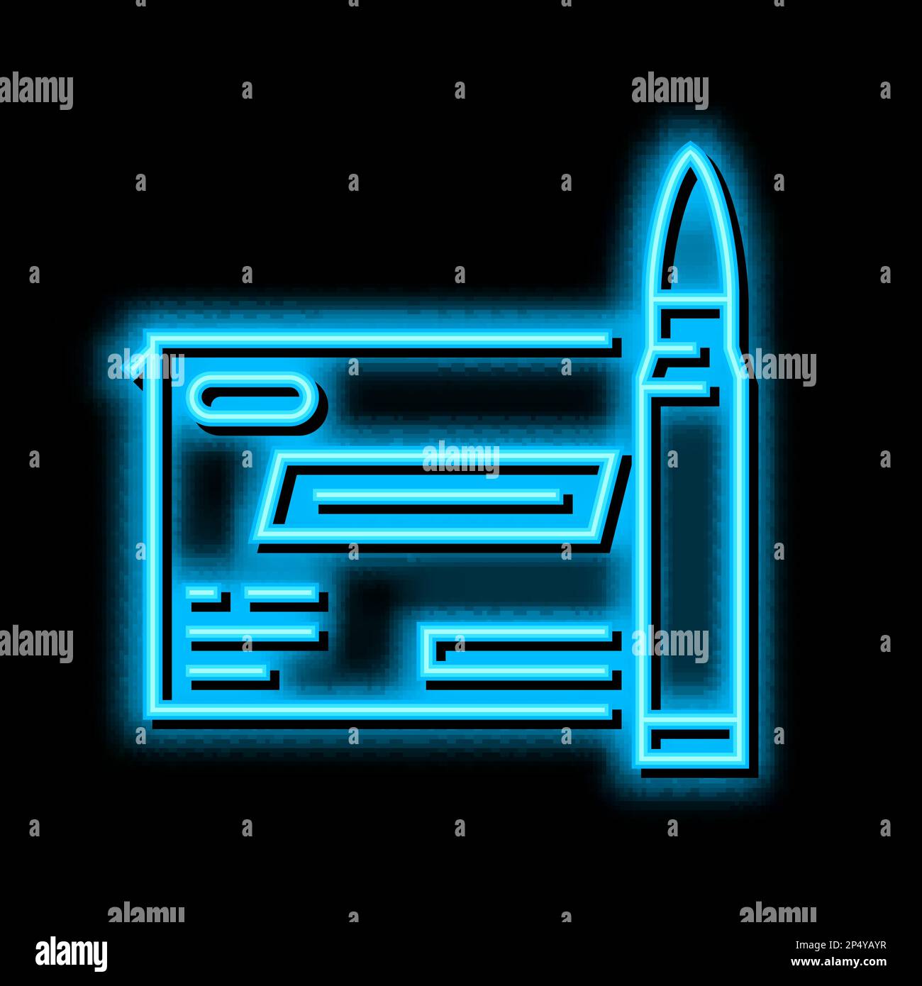 centerfire rifle ammo neon glow icon illustration Stock Vector Image ...