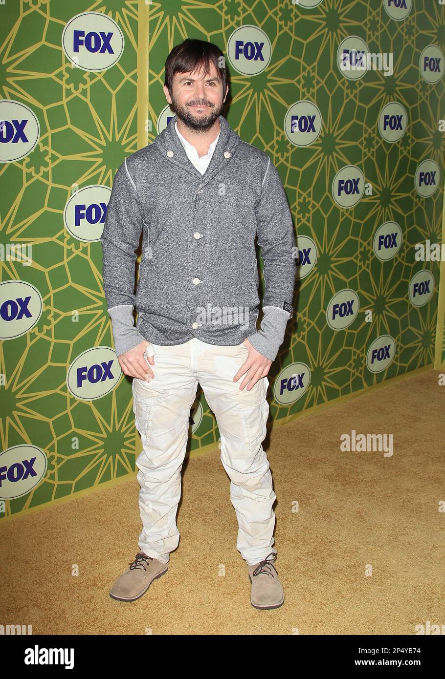 Jason Gann arrives at Fox's All-Star Party at Castle Green on January 8 ...