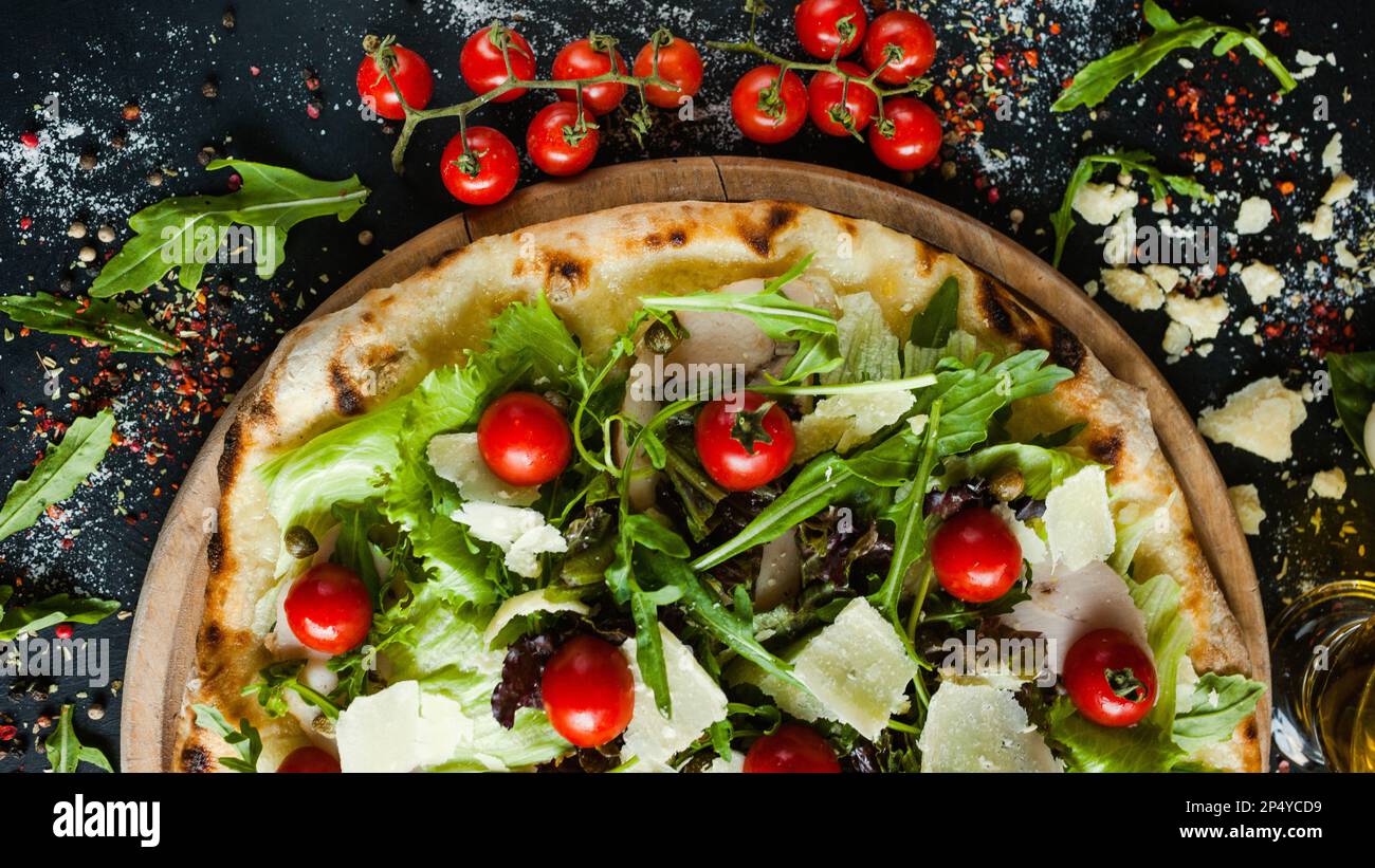 chef's pizza special restaurant meal Stock Photo - Alamy