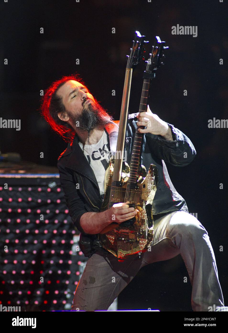 Guitarist Ron "Bumblefoot" Thal of Guns N' Roses performs on stage at ...
