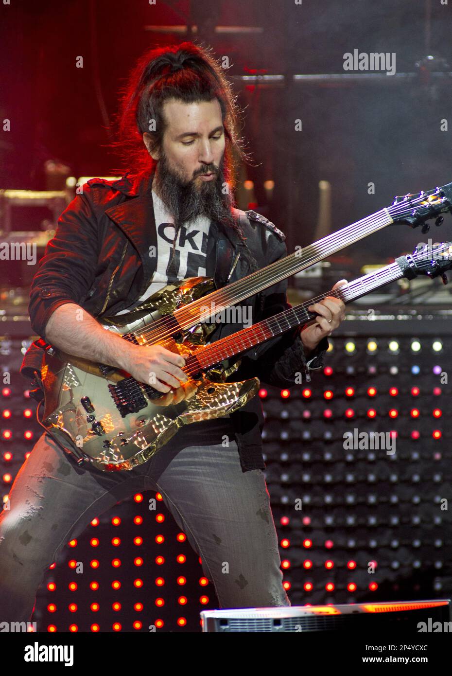 Guitarist Ron "Bumblefoot" Thal of Guns N' Roses performs on stage at ...