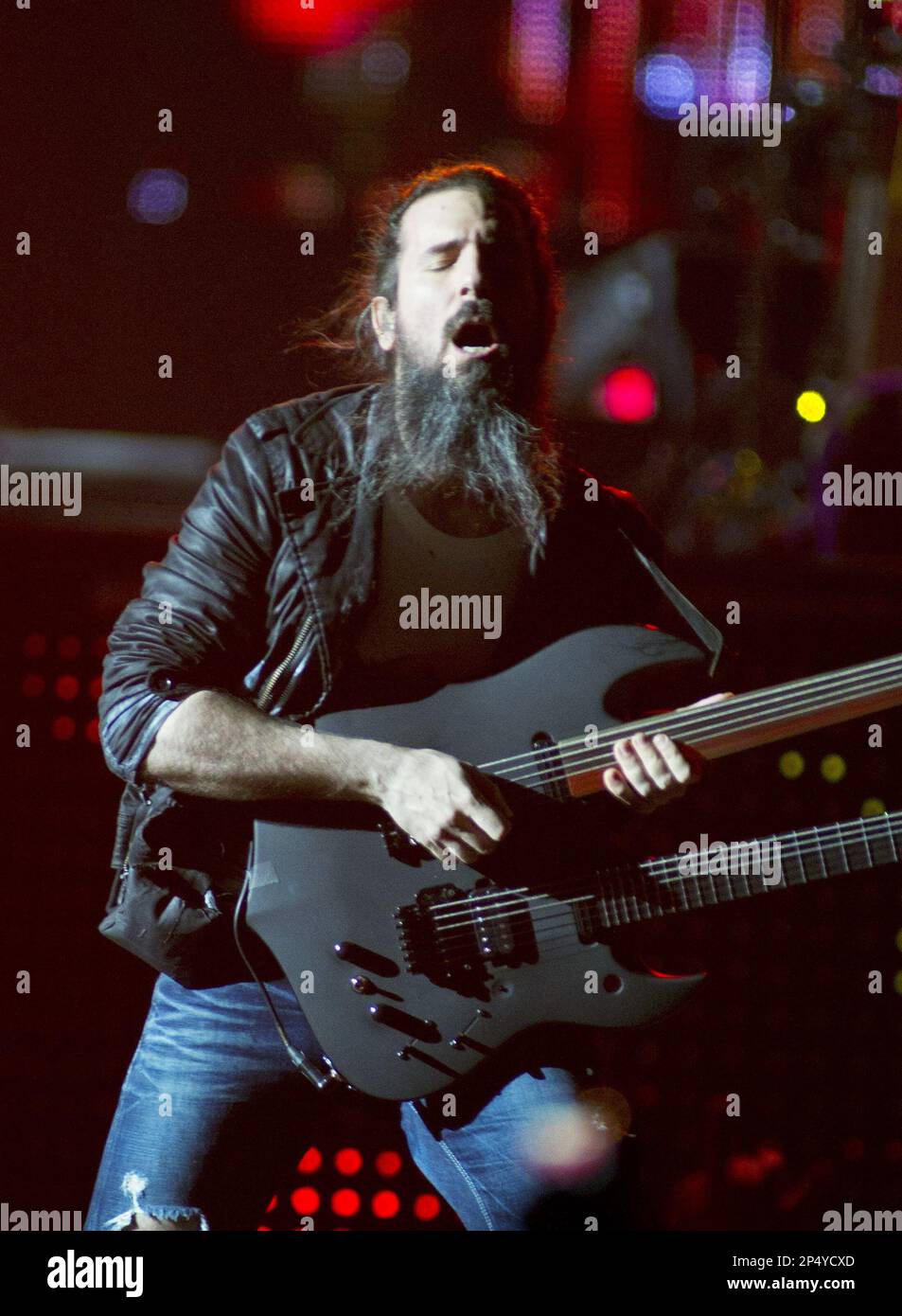 Guitarist Ron "bumblefoot" Thal of Guns N' Roses performs on stage at ...