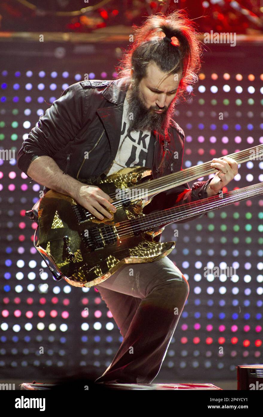 Guitarist Ron "Bumblefoot" Thal of Guns N' Roses performs on stage at The Wiltern on March 11 ...