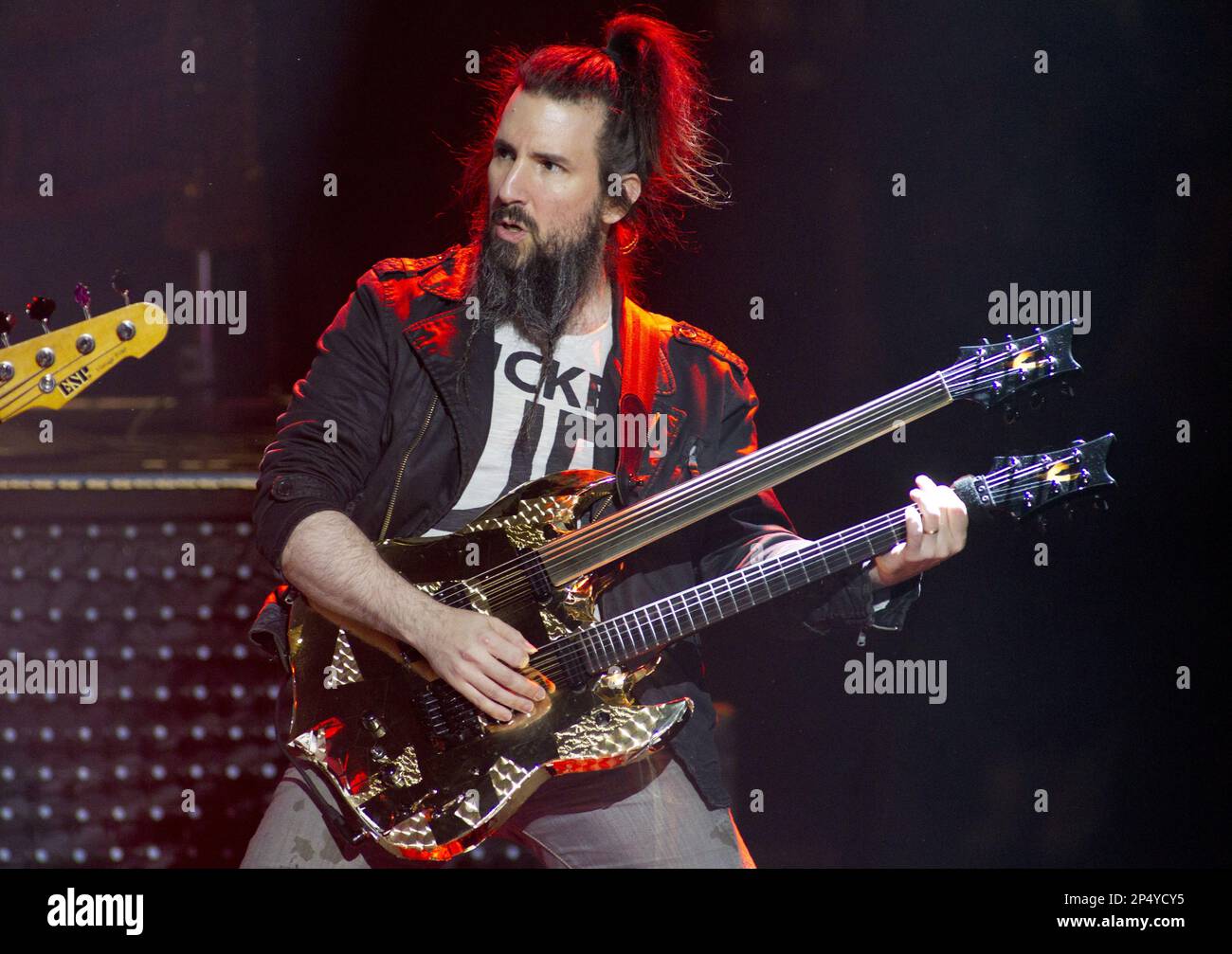 Guitarist Ron "Bumblefoot" Thal of Guns N' Roses performs on stage at ...