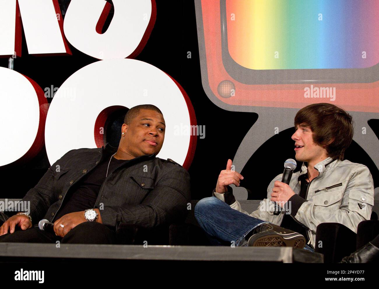 American Idol Season 9 contestants Michael Lynche and Tim Urban during ...