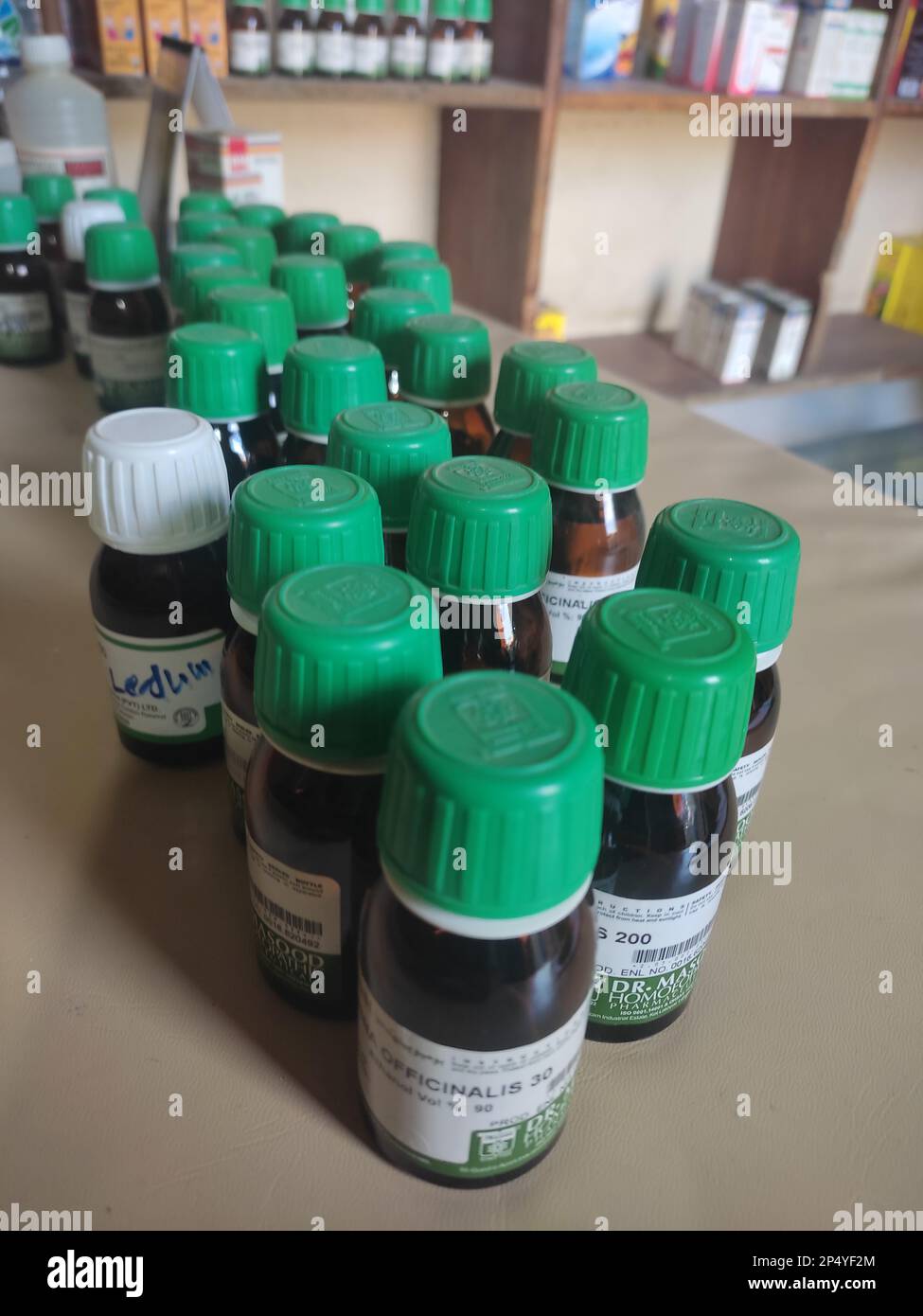 Homeopathic medicine consisting of the pills and a bottle containing a ...