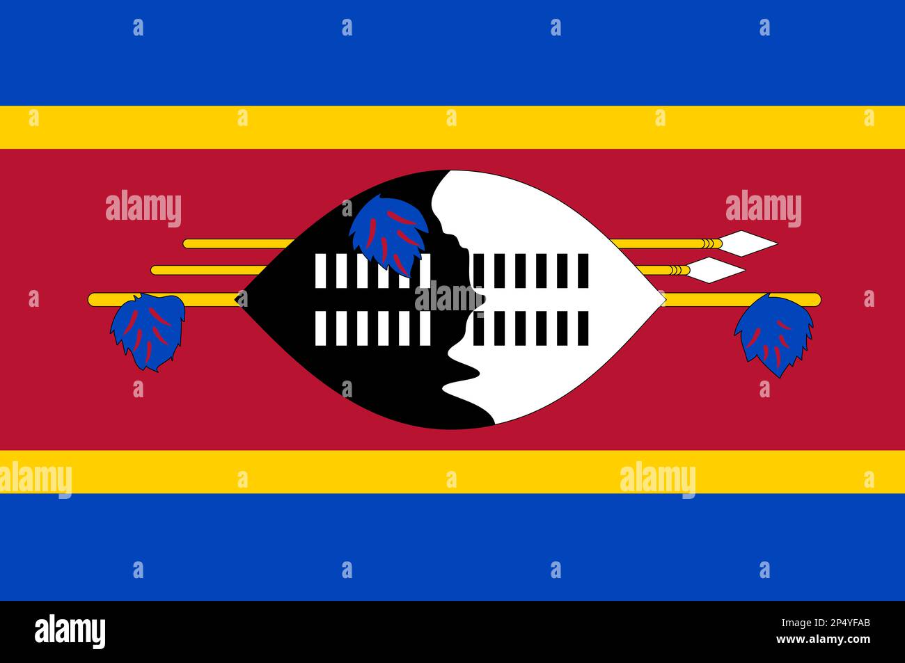 National flag of the Kingdom of Eswatini Stock Photo - Alamy