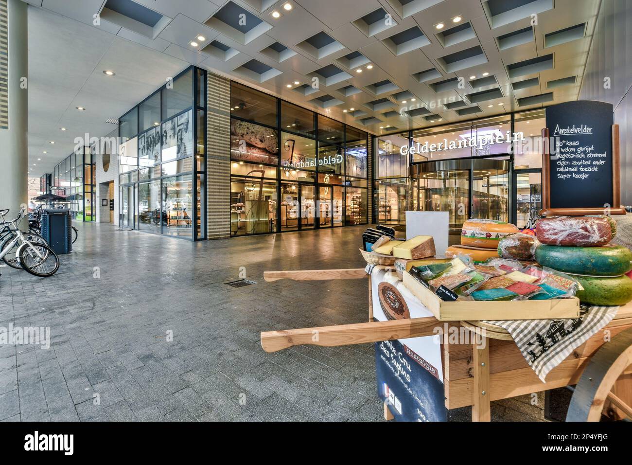 the inside of a store with many items for sale on display and in front ...