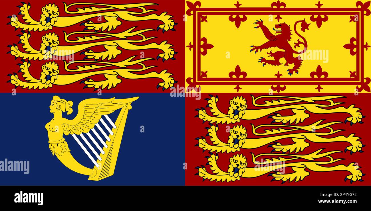 Royal Standard of the United Kingdom flag Stock Photo - Alamy