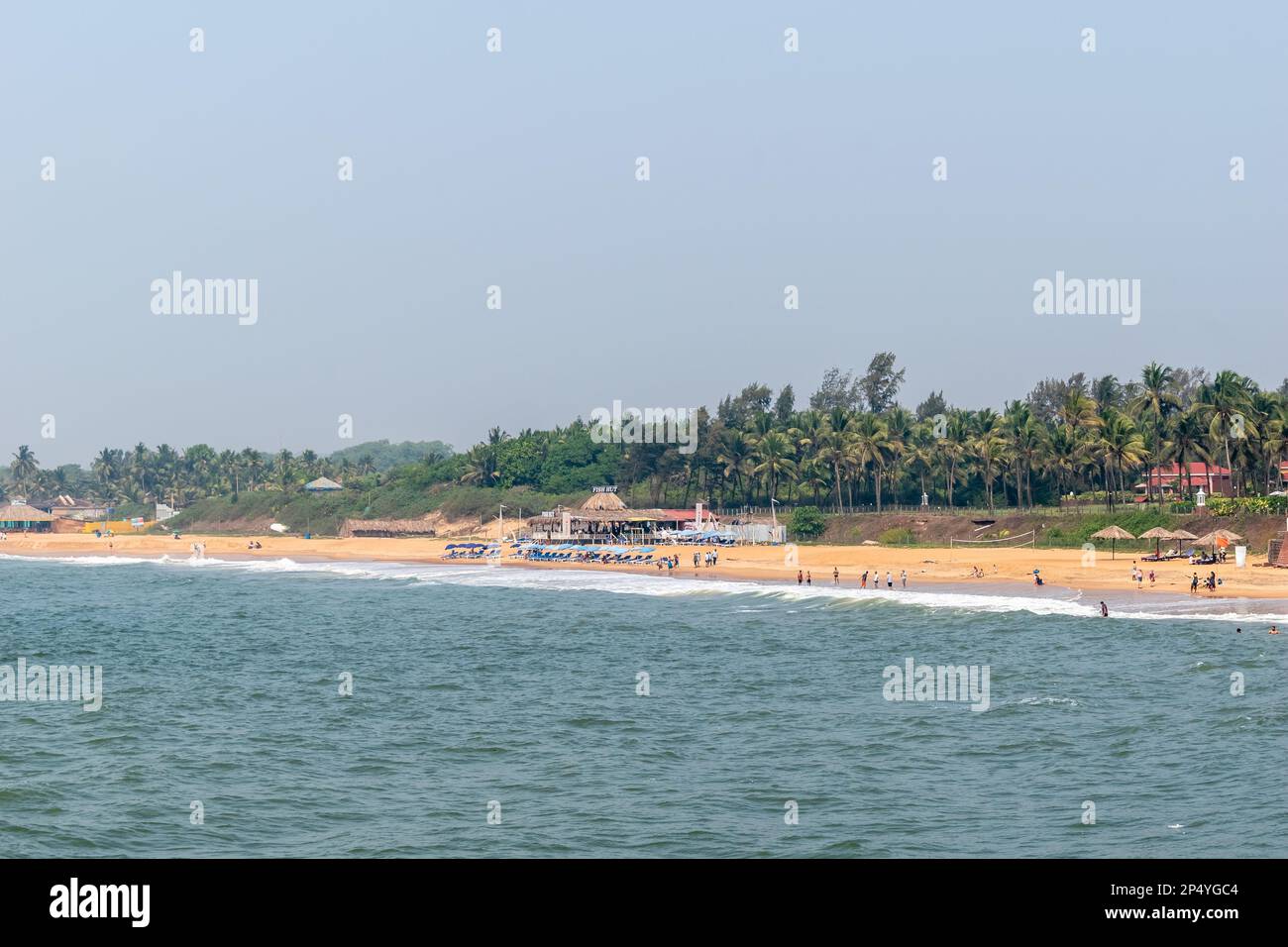 Candolim, Goa, India - January 2023: A view of the beautiful beach ...