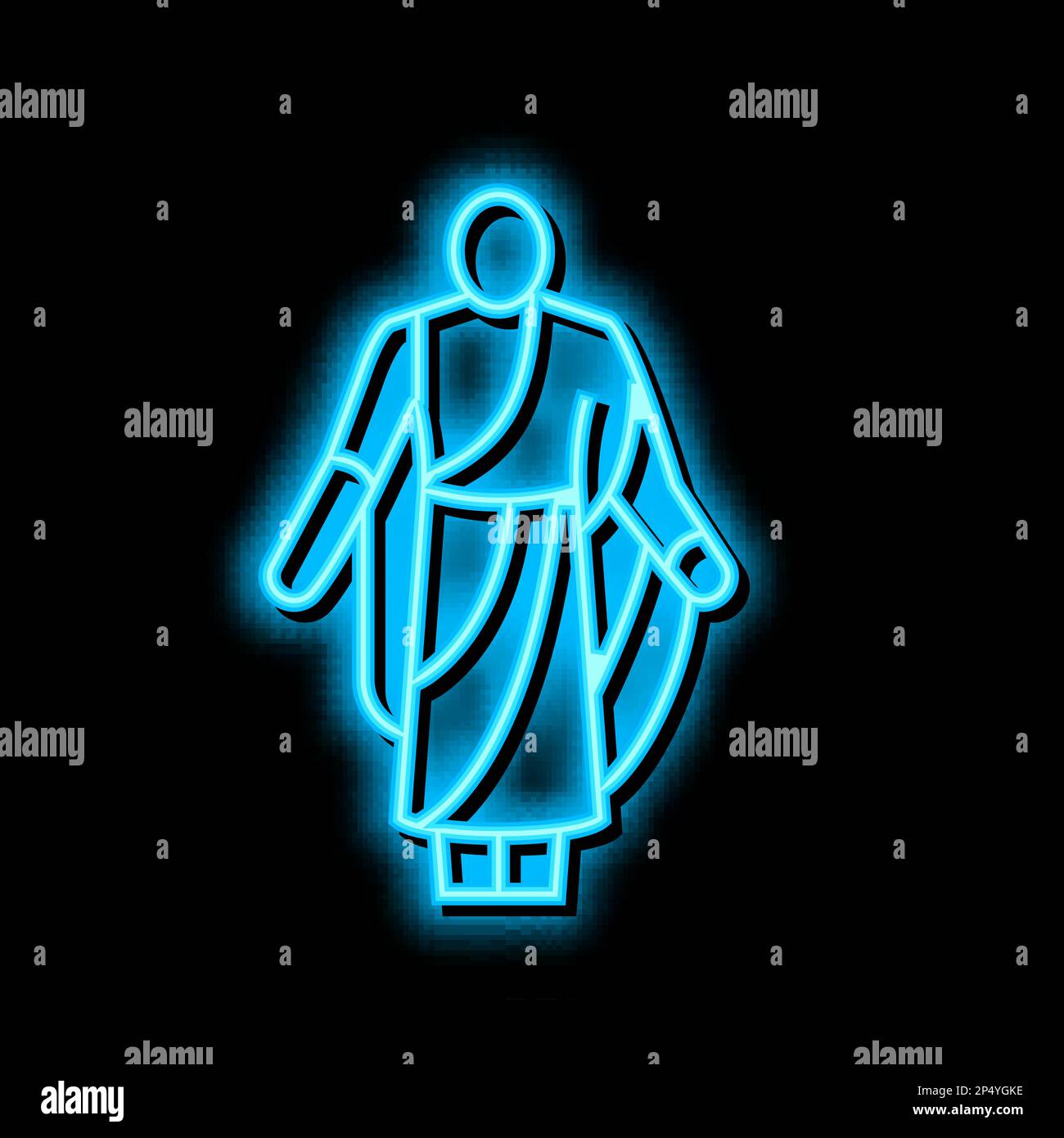 toga ancient rome neon glow icon illustration Stock Vector Image & Art ...