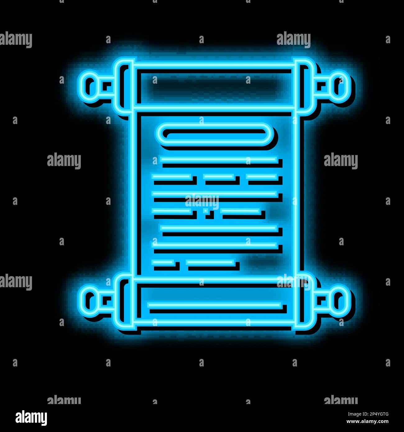 history scroll ancient greece neon glow icon illustration Stock Vector ...