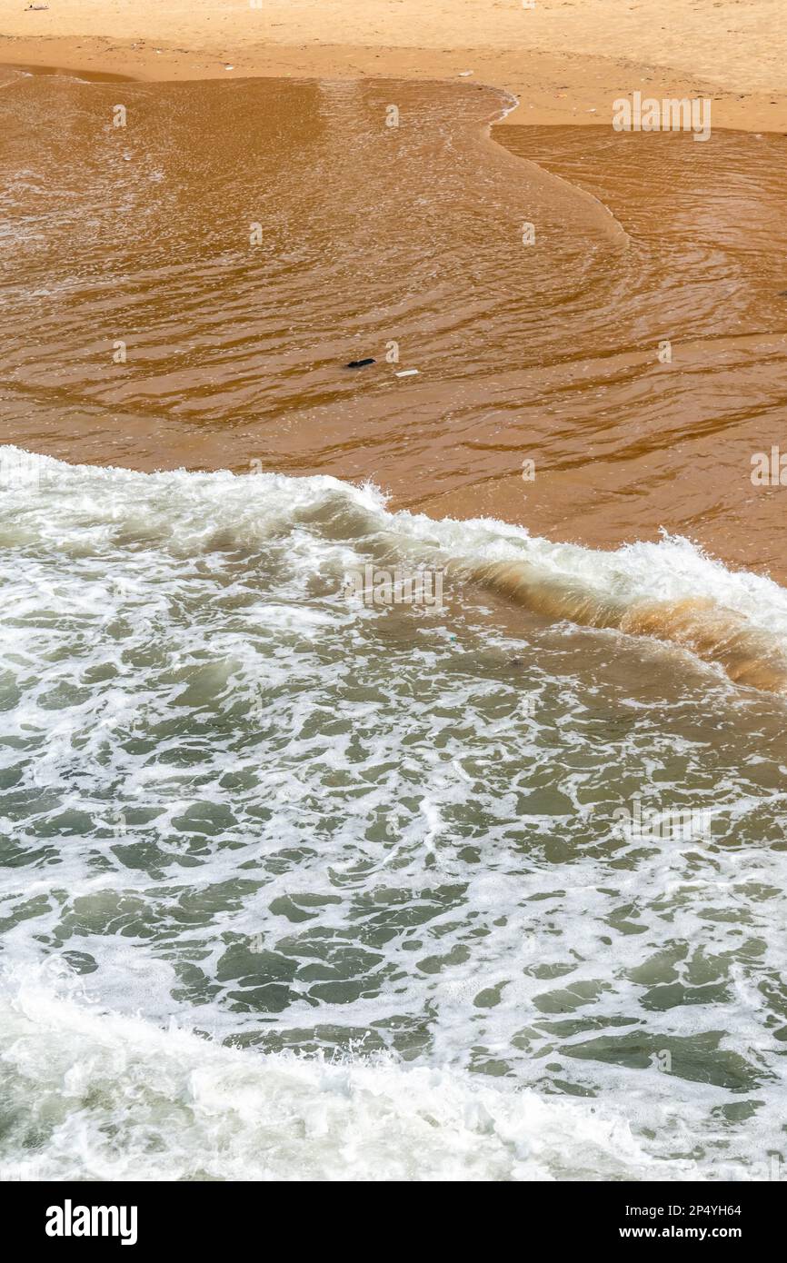 Abstract nature background of the aerial view of the waves of the sea ...