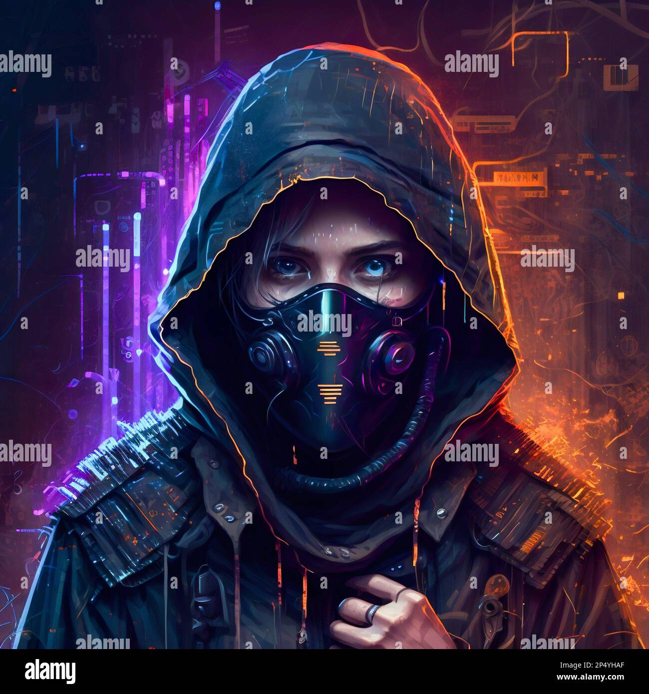 Hacker cyberpunk hi-res stock photography and images - Alamy