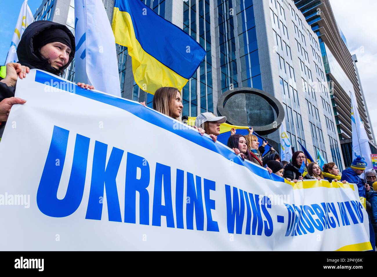 Demonstration against Putin and the war in ukraine in Brussels ...