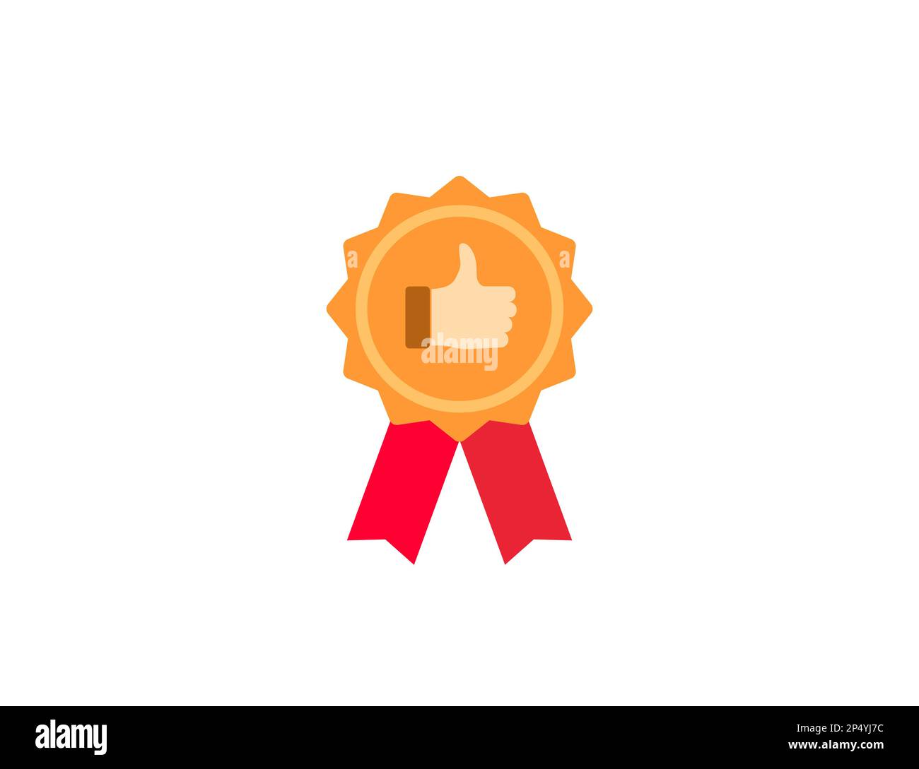 Award appreciation. Thumb up icon. Vector illustration Stock Vector ...