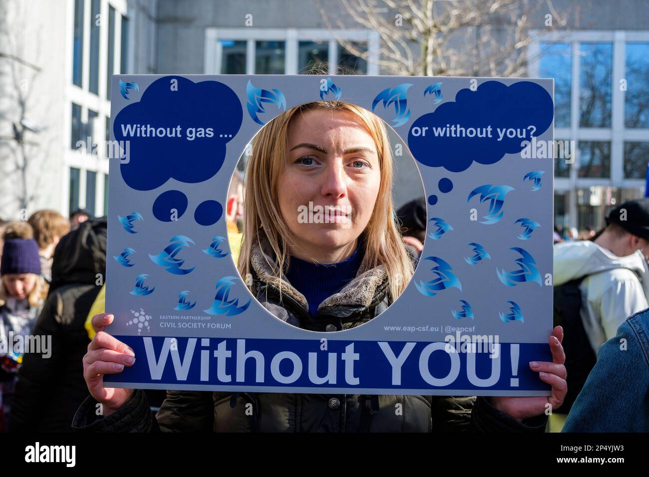 Demonstration against Putin and the war in ukraine in Brussels ...