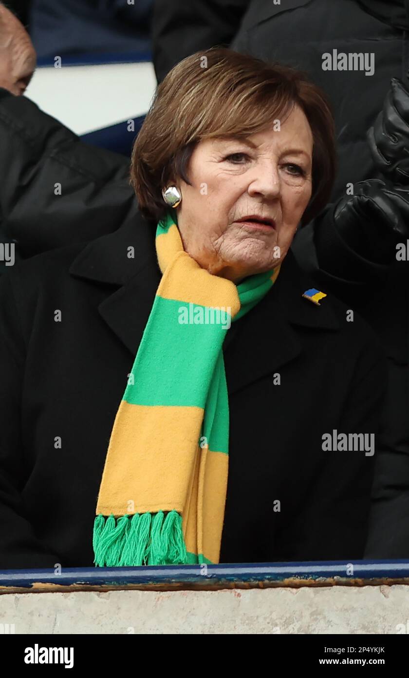 Norwich City Owner Della Smith during Championship match between Millwall against Norwich City ...