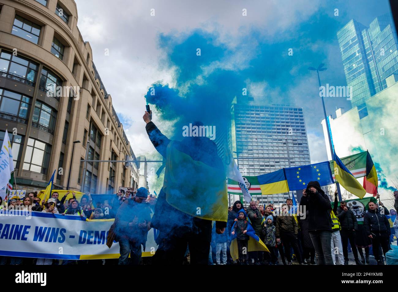 Demonstration against Putin and the war in ukraine in Brussels ...