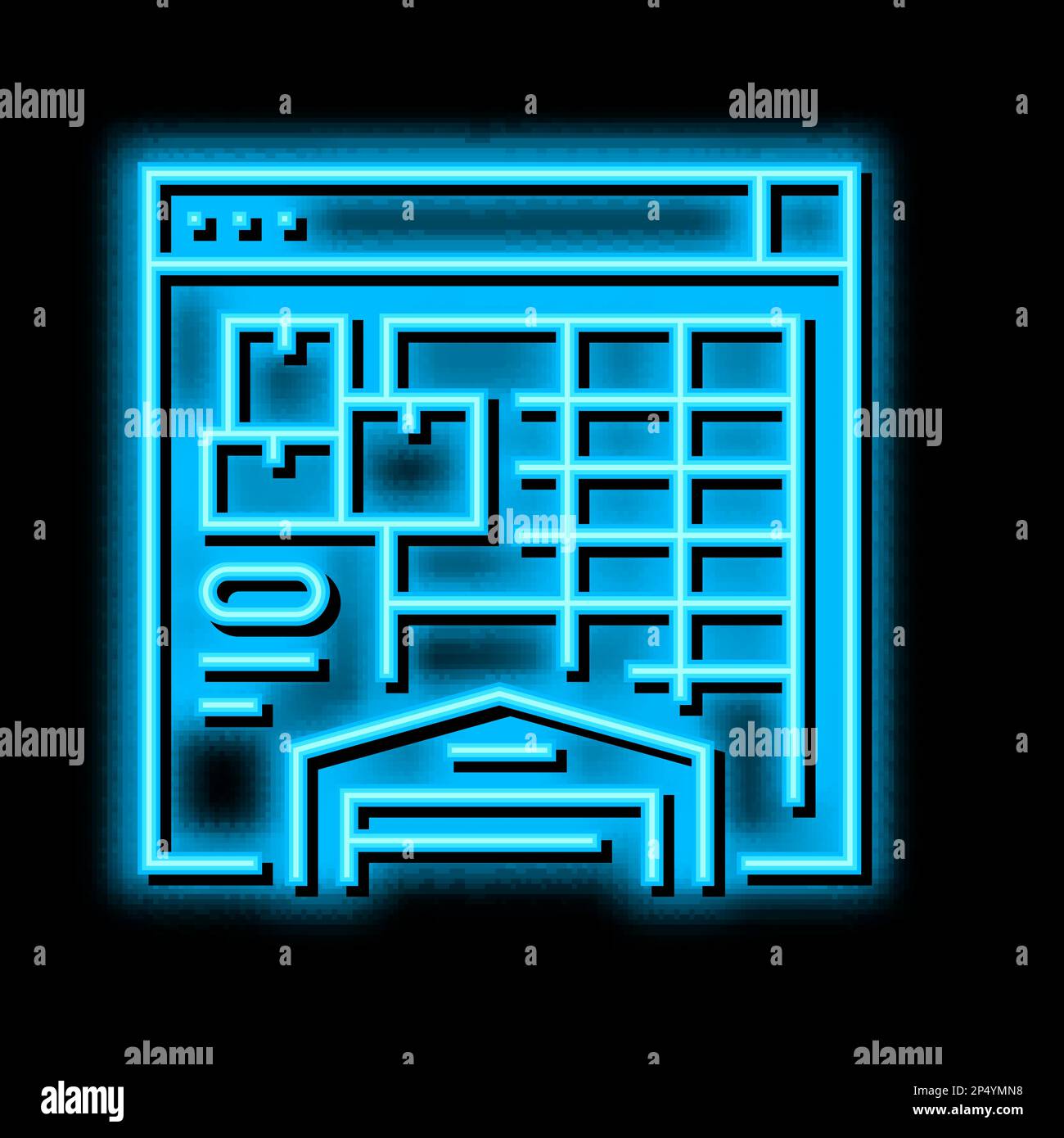 inventory value report neon glow icon illustration Stock Vector Image ...