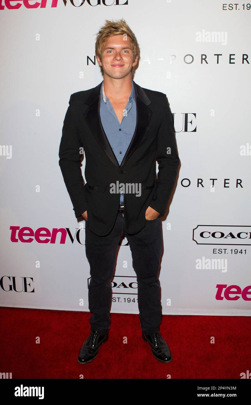 Chris Brochu attends the 9th annual Teen Vogue's Young Hollywood party ...