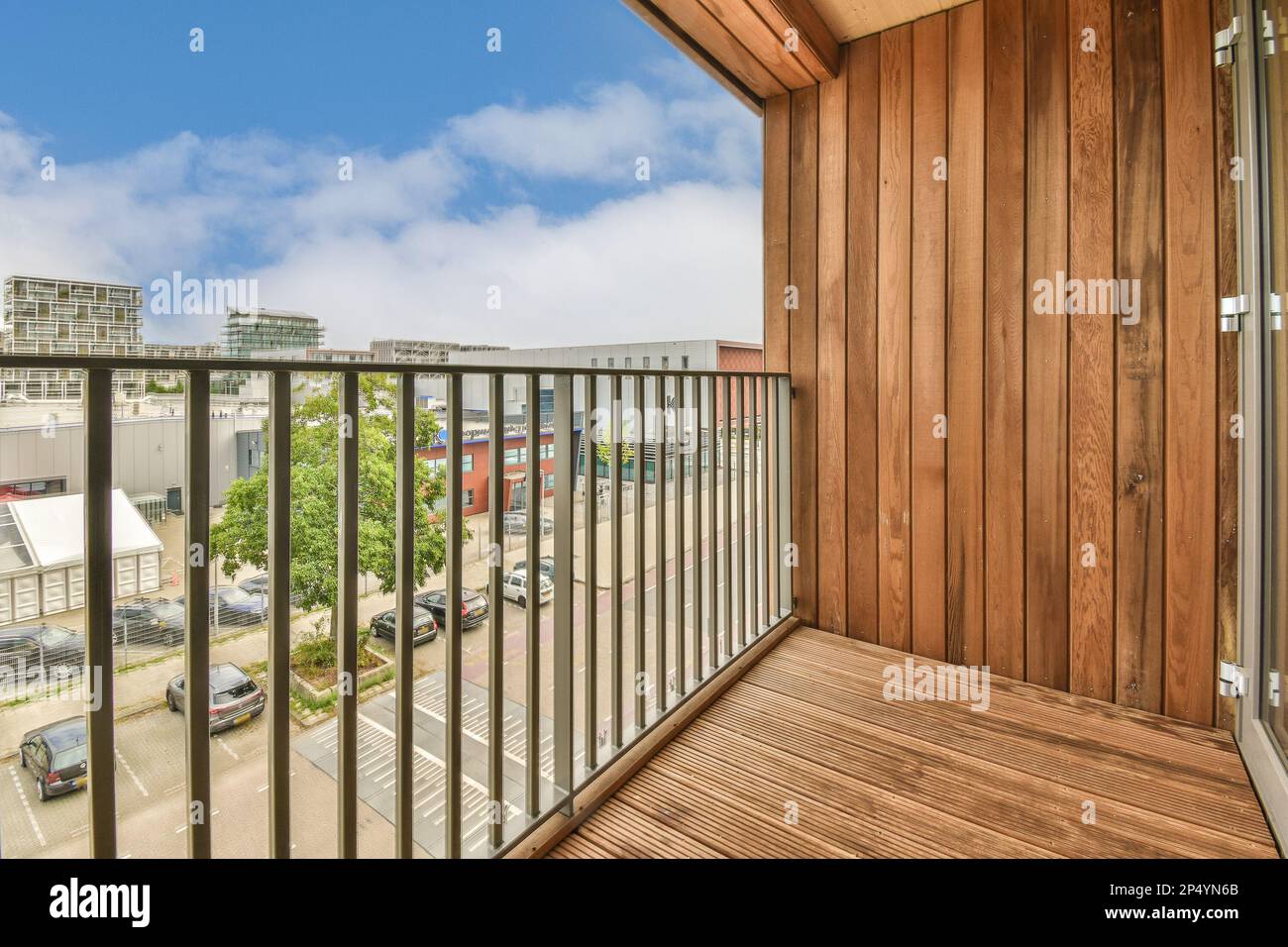 Amsterdam, Netherlands - 10 April, 2021: a balcony with a view of the ...