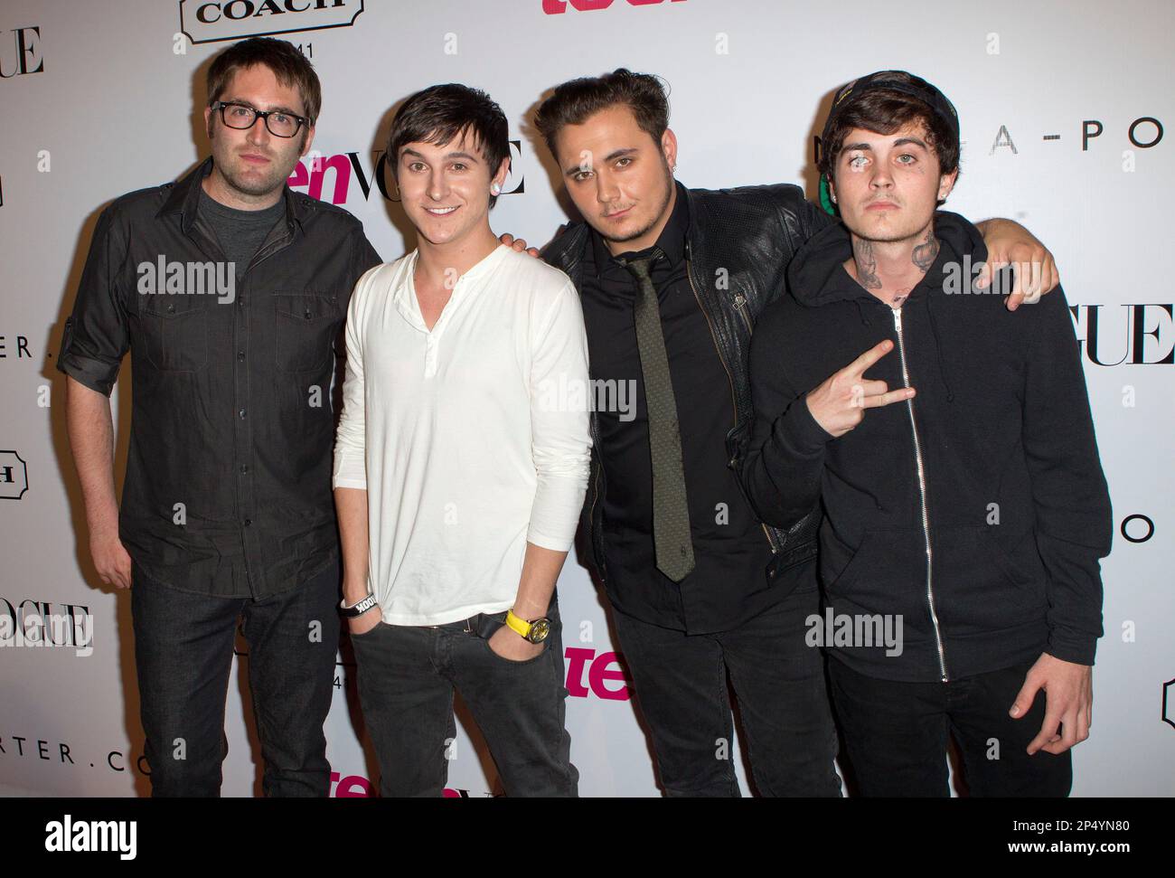 Mitchel Musso (2nd from L) attends the 9th annual Teen Vogue's Young ...