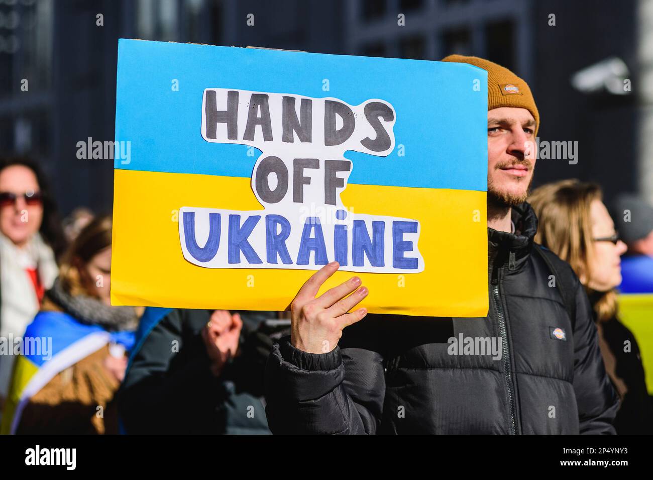 Demonstration against Putin and the war in ukraine in Brussels ...