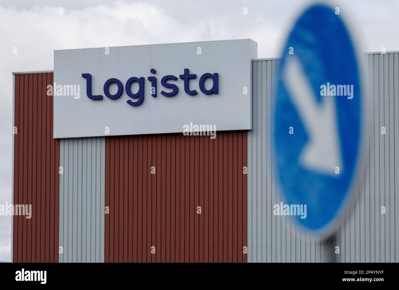 Facade of the Logista group's headquarters on March 6, 2023, in Madrid ...