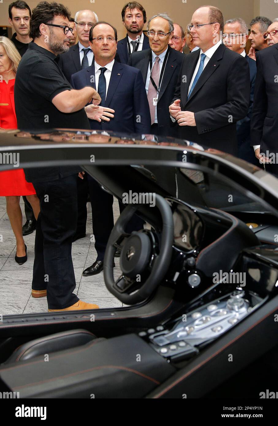 Prince Albert II of Monaco, right, with French President FranÃ§ois ...