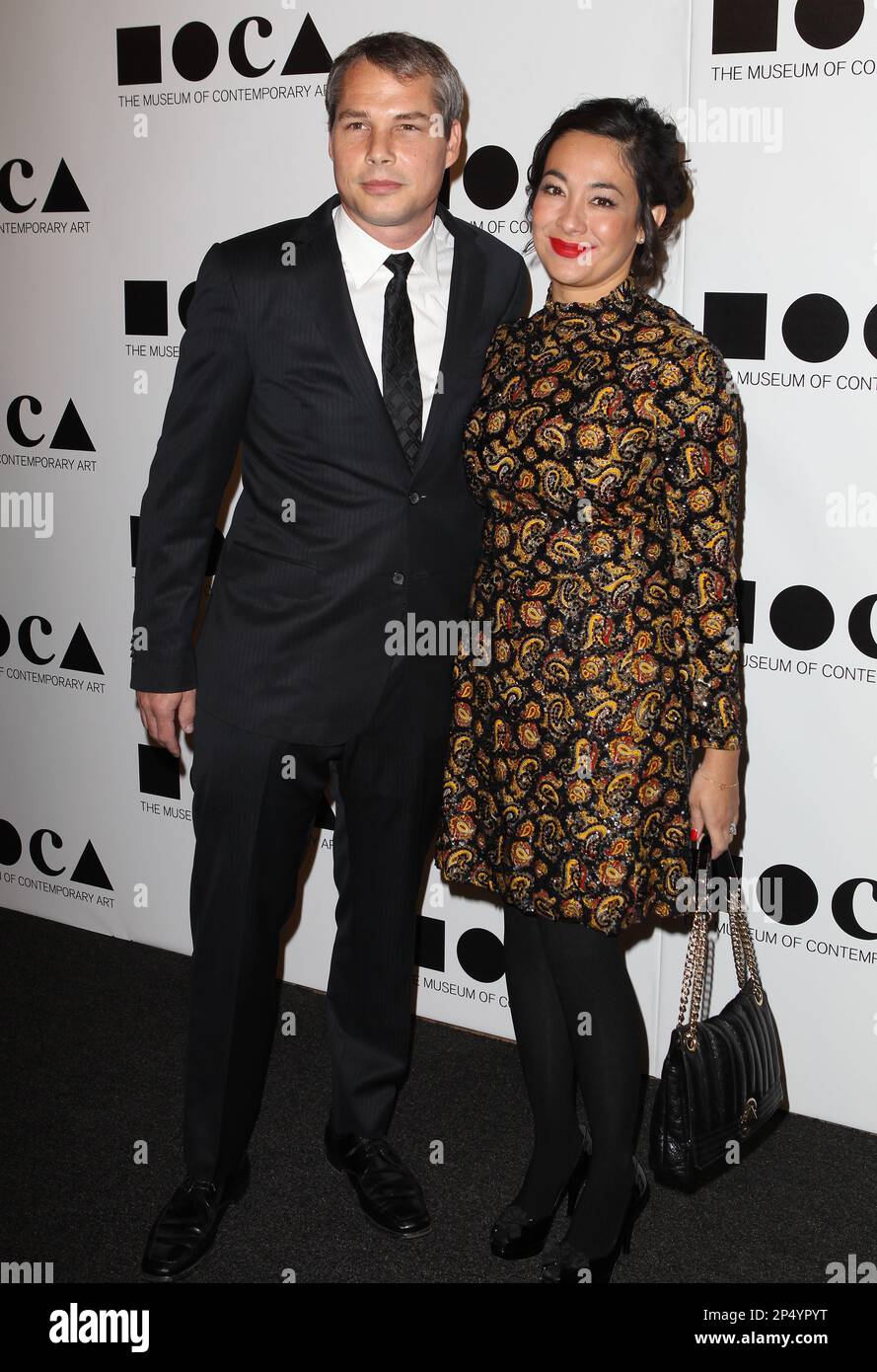Shepard Fairey and Amanda Fairey arrive at the MOCA Gala 2011 - An ...