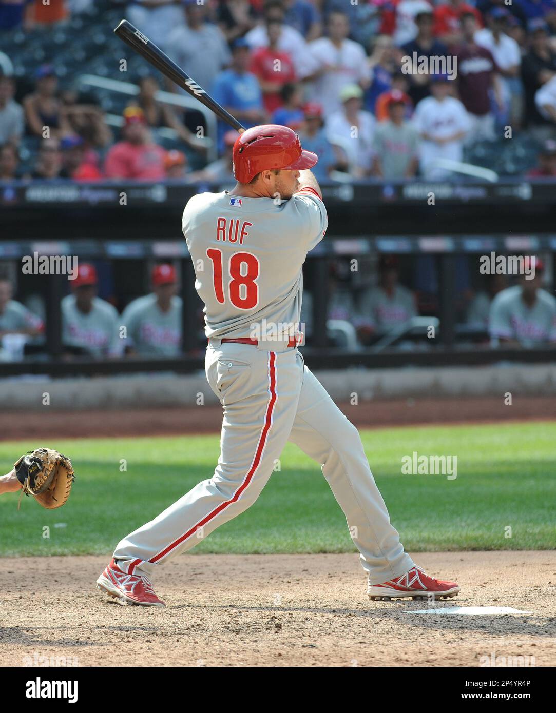 Philadelphia Phillies infielder Darin Ruf (18) during game against the ...