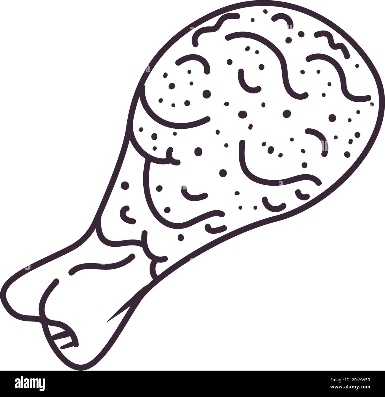 flat chicken leg Stock Vector Image & Art - Alamy