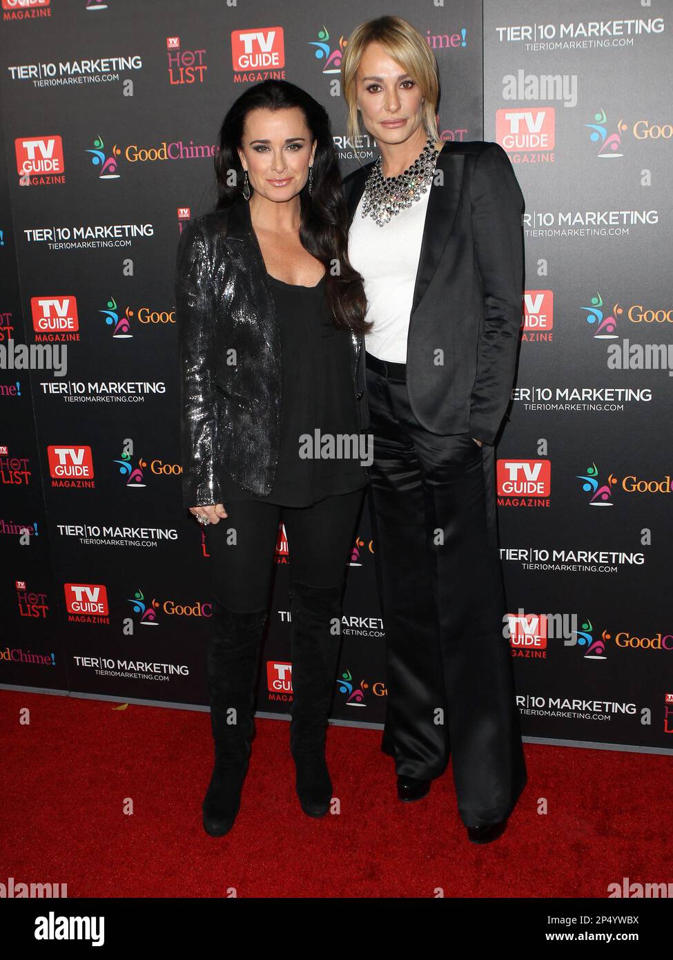 Taylor Armstrong (R) and Kyle Richards attend TV Guide magazine's ...