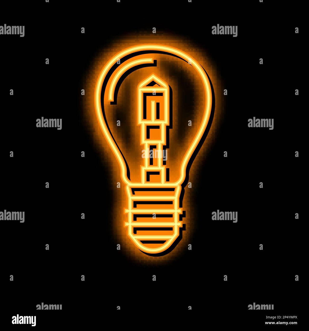 halogen light bulb neon glow icon illustration Stock Vector Image & Art ...