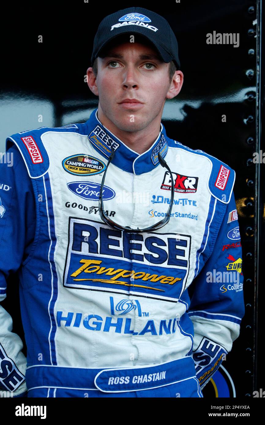 Ross Chastain during practice for the NASCAR Truck Series Lucas Oil 150 ...